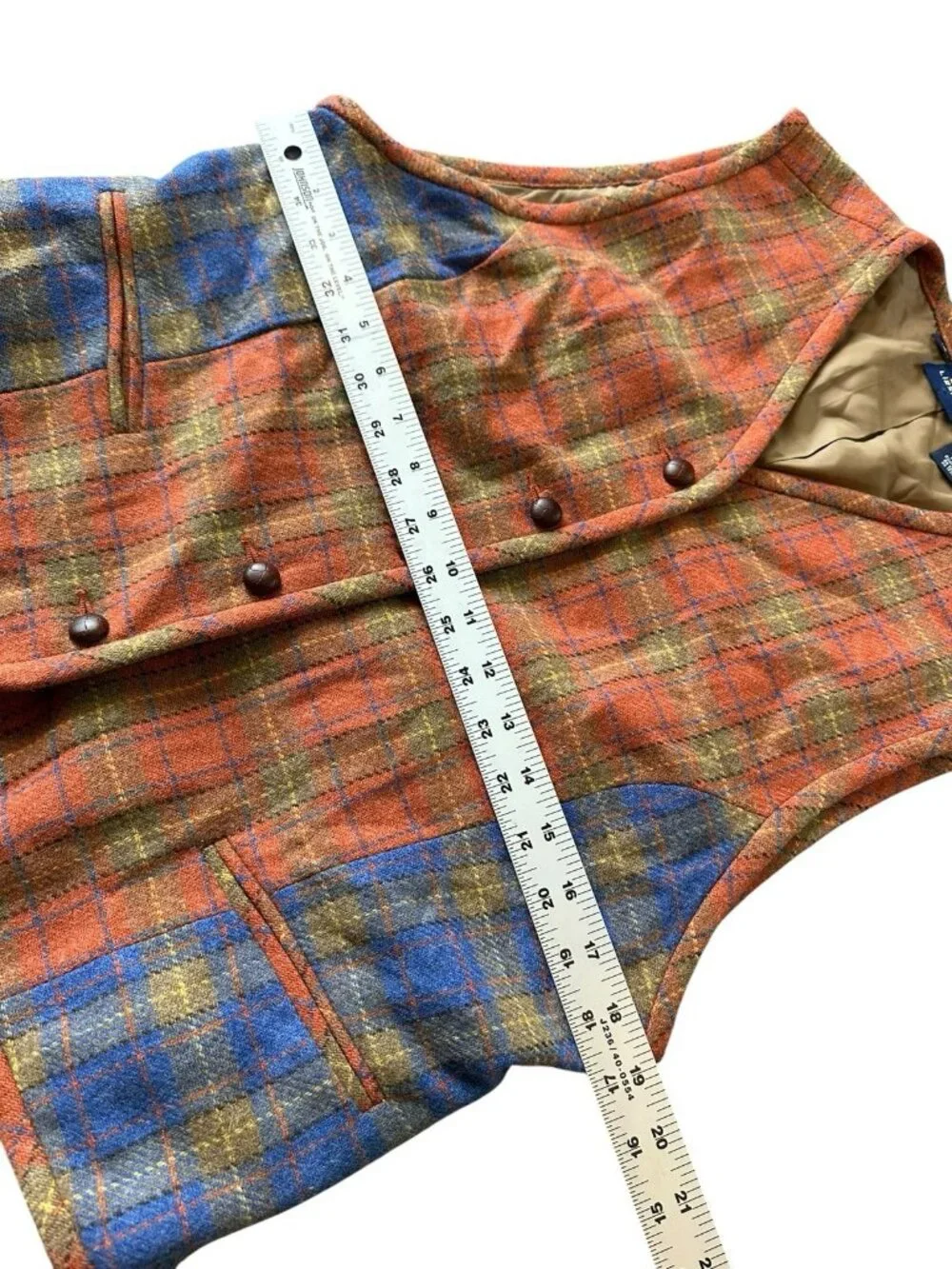 liz wear | Tops | 9s Western Liz Sport Vintage Plaid Wool Vest 2 Rodeo ...